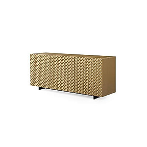 Whiteline Modern Living Harper Buffet, Large, Gold
