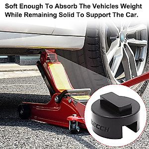 Universal Jack Pad for BMW and Mini, Slotted Rubber Jack Pad Square Polyurethane Jack Pad Frame Rail Protector Adapter for Jack Stand Jack Block (2 Pack)