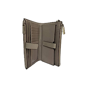 Michael Kors Signature Bright White Double Zip Phone Case Wallet Wristlet 35F8STVW0B-119