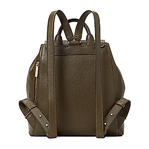 Kate Spade New York Sinch Pebbled Leather Medium Flap Backpack Duck Green One Size