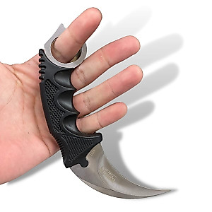 Defender 7.5-inch Black or Neon Green Skinner Hunting Knife with Sheath Black