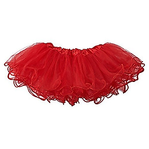 My Lello Baby Tutu Ruffled Scallope Edge Skirt 5-Layer (Newborn - 3mo.) Red