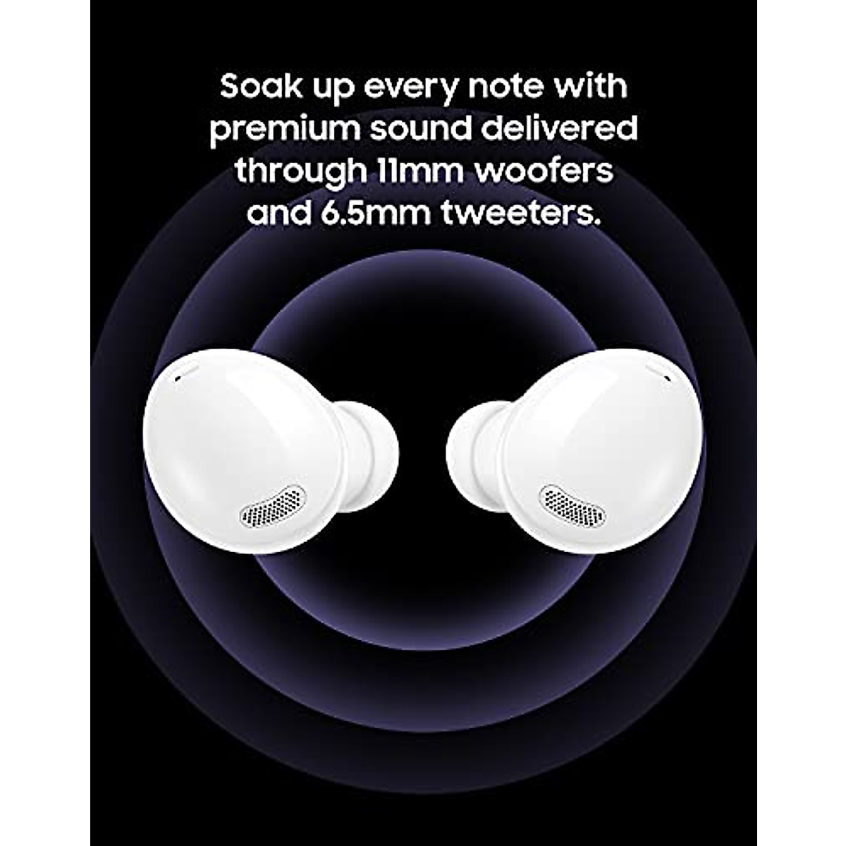 SAMSUNG Galaxy Buds Pro True Wireless Bluetooth Earbuds w/ Noise Cancelling, Charging Case, Quality Sound, Water Resistant, Long Battery Life, Touch Control, US Version, White