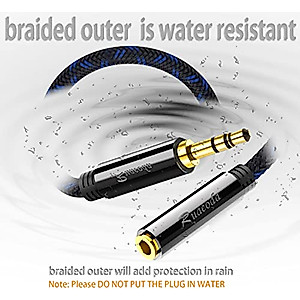 Ruaeoda 3.5mm Audio Male to Female Extension Cable 100 ft,Headphone Extension Cable Double Shielded Long AUX Extension Cable 3.5mm Male to 3.5mm Female 1/8 Stereo Audio Extension Cord