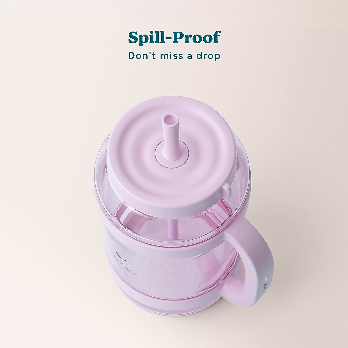 Reduce WaterDay 80 oz Water Jug with Time/Ounce Markings - Spill-Proof Straw, Durable Tritan - Big Water Bottle for Daily Hydration - Dishwasher Safe, Clear & Easy to Clean, Lilac Bud