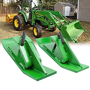 HILDIRIX Tractor Bucket Protector 2Pcs Ski Edge Turf Tamer Skid Protector with T-Bolt