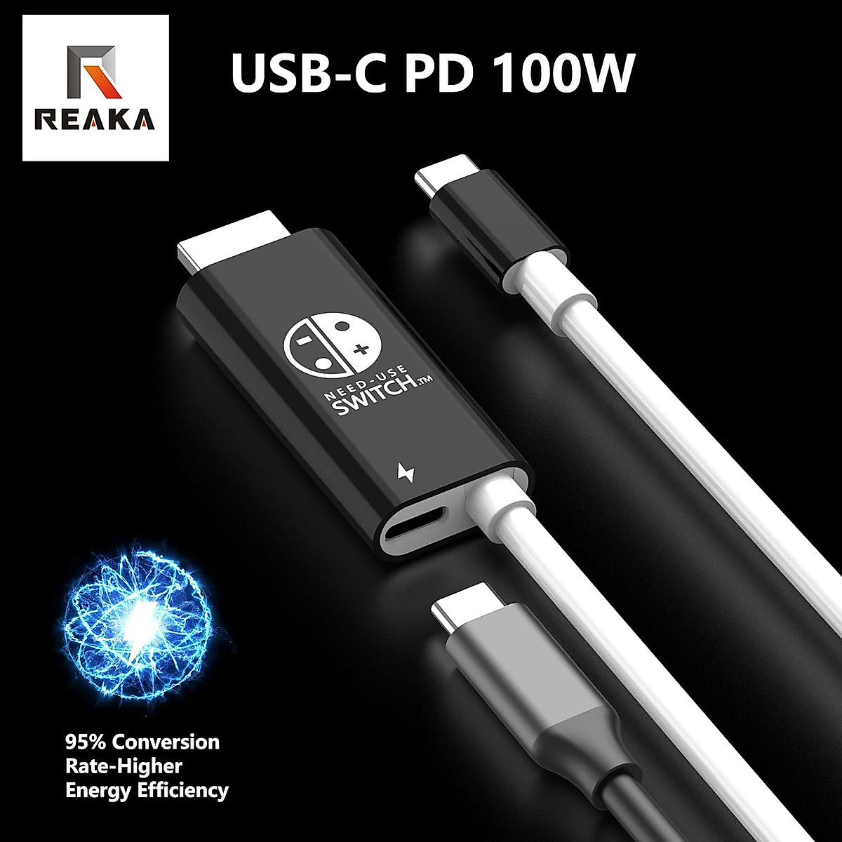 RREAKA Portable Switch Dock USB C to 4K HDMI Conversion Cable for Nintendo Switch/Switch OLED, TV HDMI Adapter Cable Compatible with Nintendo Switch, Steam Deck, Laptop,Tablet, Mobile Phone