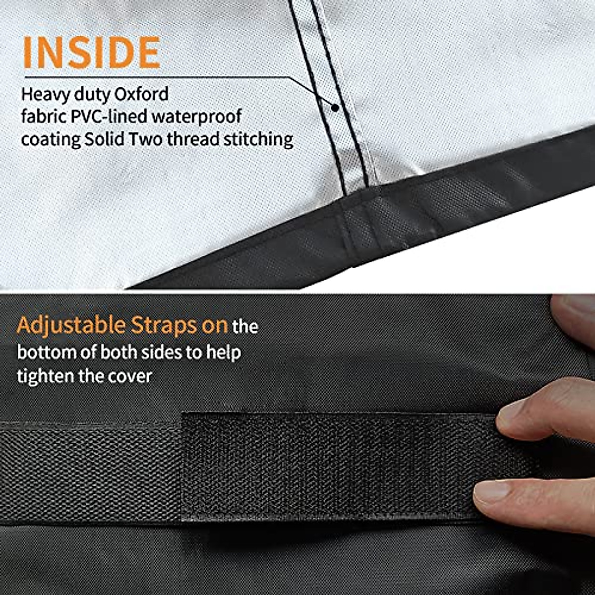 PENDEJATO BBQ Grill Cover, 420D Heavy Duty Grill Cover Rip-Proof, Outdoor Waterproof BBQ Cover,Fits of Weber Gas Grill Cover Charbroil Grill & Brinkmann Grill and More (41" L x 19" W x 40" H)