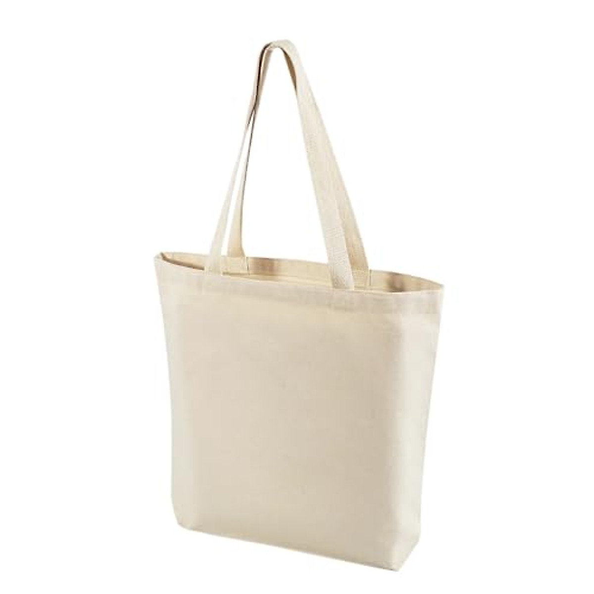 Wholesale Canvas Tote Bags, 15"W x 16"H x 3"G, Cotton Reusable Grocery Shopping Bags, Blank, DIY Painting Printing Embroidery (3, Natural Tote Bags)