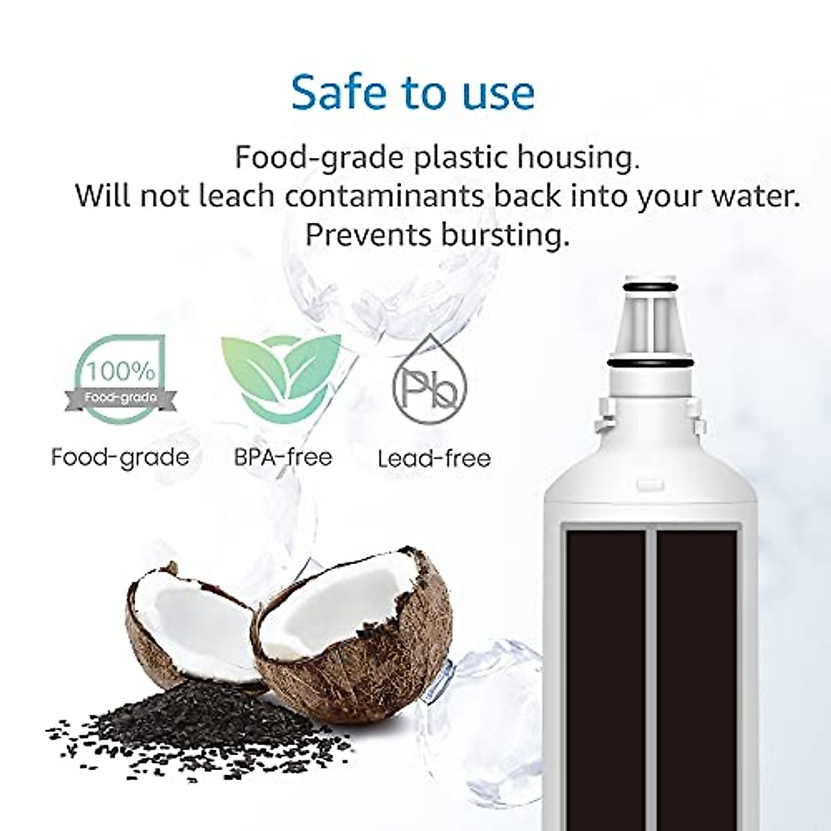 AQUA CREST F-2000 Under Sink Water Filter, Compatible with F-2000&F2000s, F-1000&F-1000S, AquaPure AP Easy C-Complete, Model No. WF03-F2