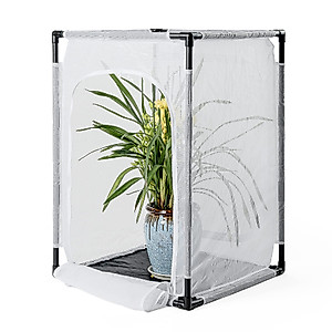 36" Large Monarch Butterfly Habitat Cage, Outdoor Insect Mesh Cage Terrarium 24" x 24" x 36"