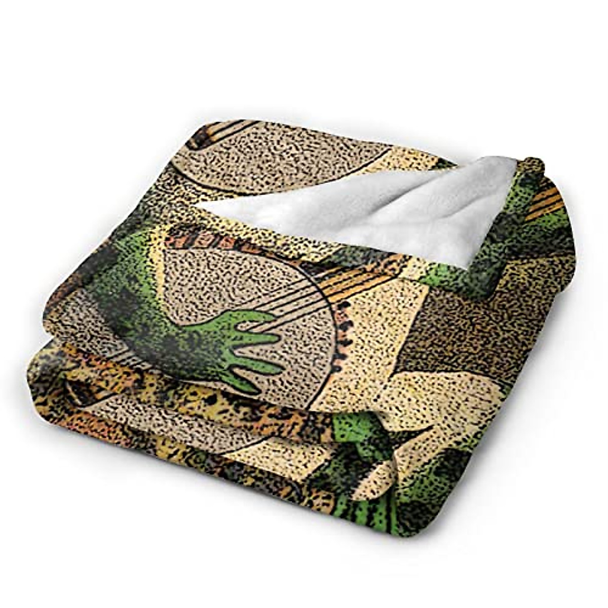 Fuevdvrri Frog Playing Banjo in Moonlight Throw Blankets Cozy Lightweight Decorative Blanket for Women Men Adults and Kids