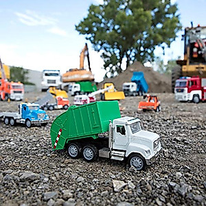 Driven by Battat – Toy Recycling Truck For Kids – Toy Work Vehicle – Lights & Sounds – Movable Parts – 3 Years + – Micro Recycling Truck