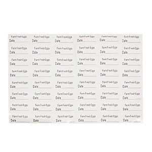 Stockroom Plus 48-Pack Plastic Egg Cartons, Holds 1 Dozen with Date Labels Included, Bulk Pack of Reusable Egg Cartons for Chicken Eggs, Home Ranch, Farm, Commercial Use, Market Display