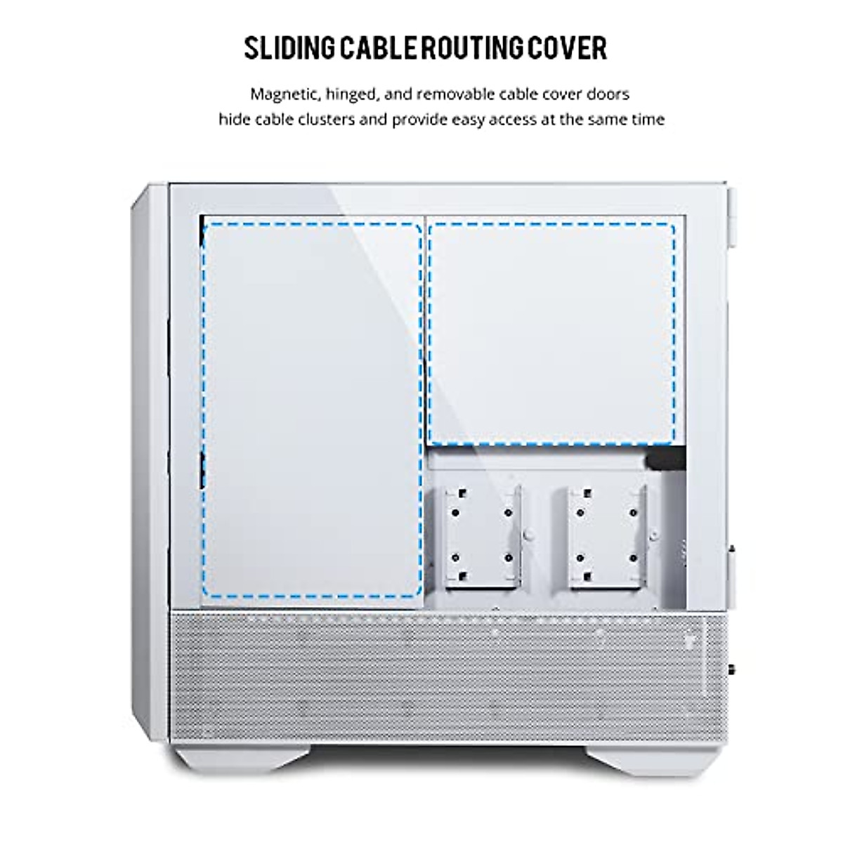 LIAN LI LANCOOL III E-ATX PC Case, Spacious RGB Gaming Computer Case with Hinged Tempered Glass Doors, Fine Mesh Panels, 4x140mm PWM Fans Pre-Installed High Airflow Chassis (White)