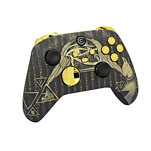 Designer Series Custom Wireless Controller for PC, Windows, Series X/S & One - Multiple Designs Available (Weeds & Green Chrome Inserts)