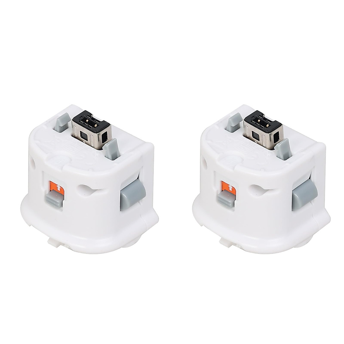 bangbird Motion Plus Adapter Sensor W/Silicon Case for Nintendo Wii Remote Controller, MotionPlus Adaptor Accelerator - 2 Pcs White