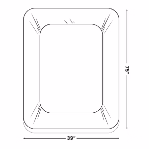 Abstract Twin Mattress Topper - Quilted, Fitted Mattress Pad Twin Deep Pockets - Breathable Cooling Soft Cotton Twin Bed Mattress Topper - Pillow Topper- 39" x75" Twin, White