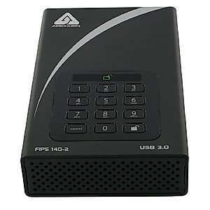 Apricorn 6TB Aegis Desktop Padlock FIPS 140-2 Validated 256-Bit Encrypted Hard Drive (ADT-3PL256F-6000)