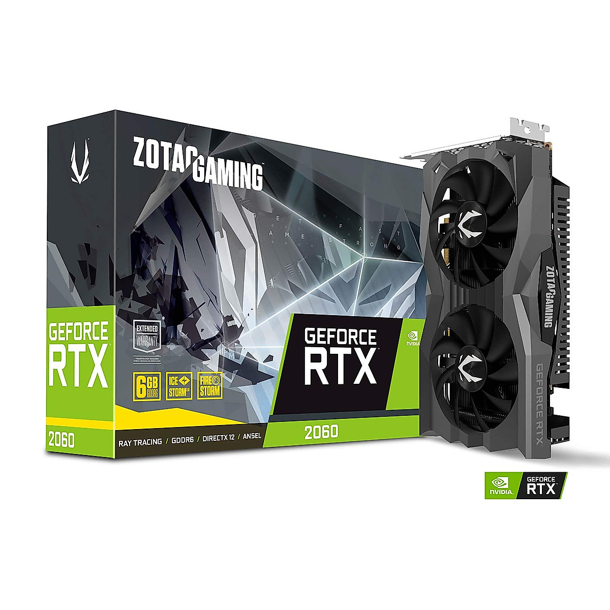 ZOTAC Gaming GeForce RTX 2060 6GB GDDR6 192-bit Graphics Card, Super Compact, ZT-T20600H-10M