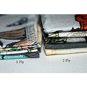 2 Ply Printed Flannel 8x8 Inches Set of 5 Dinosaurs