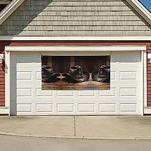 Banners and Signs for Outdoor 35x71 Backdrop for Birthday Party Business Graduation Wedding Event,American West Rodeo Hat