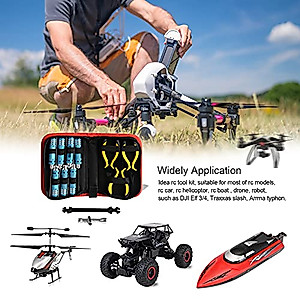 12Pcs RC Car Tools Kits Screwdriver Set (Hex, Phillips, Flat) Pliers Socket Wrench Hobby Tools Kits for Traxxas Arrma RC Car Drone Airplane Helicopter Vehicle Multirotors Models Repair Tool (Blue)