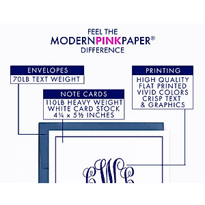 Classic Monogram Stationary Set FOLDED NOTE CARDS, Personalized Stationary Set, Personalized Monogram Stationery Set, Your Choice of Colors and Quantity