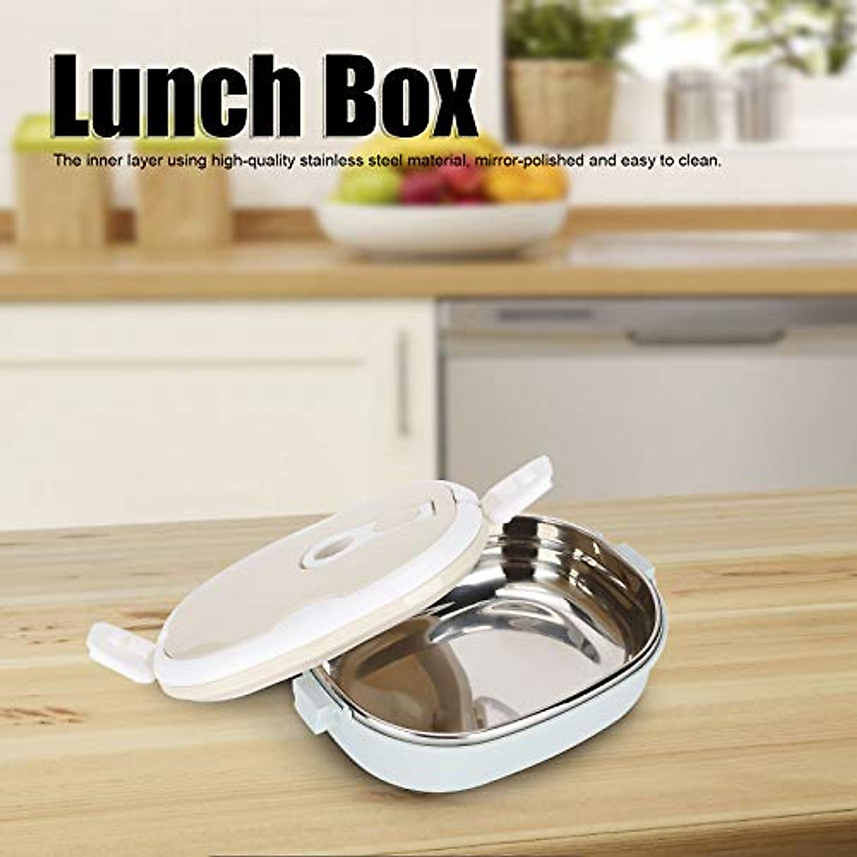 Bento Boxes, Lunch Box Portable Leakproof Stainless Steel Insulated Thermal Food Container Compartment Lunch Box for Student Children Work(Single Layer 900ml)