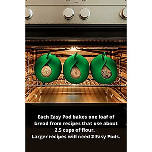 Microwave Vegetable Steamer | Omelet Maker | Fish Poacher | Oven Roaster | Cloche Bread Baker | BPA Free Microwave Cooking | Easy Pod by Cestari Kitchen (Original Easy Pod, Jade Green)