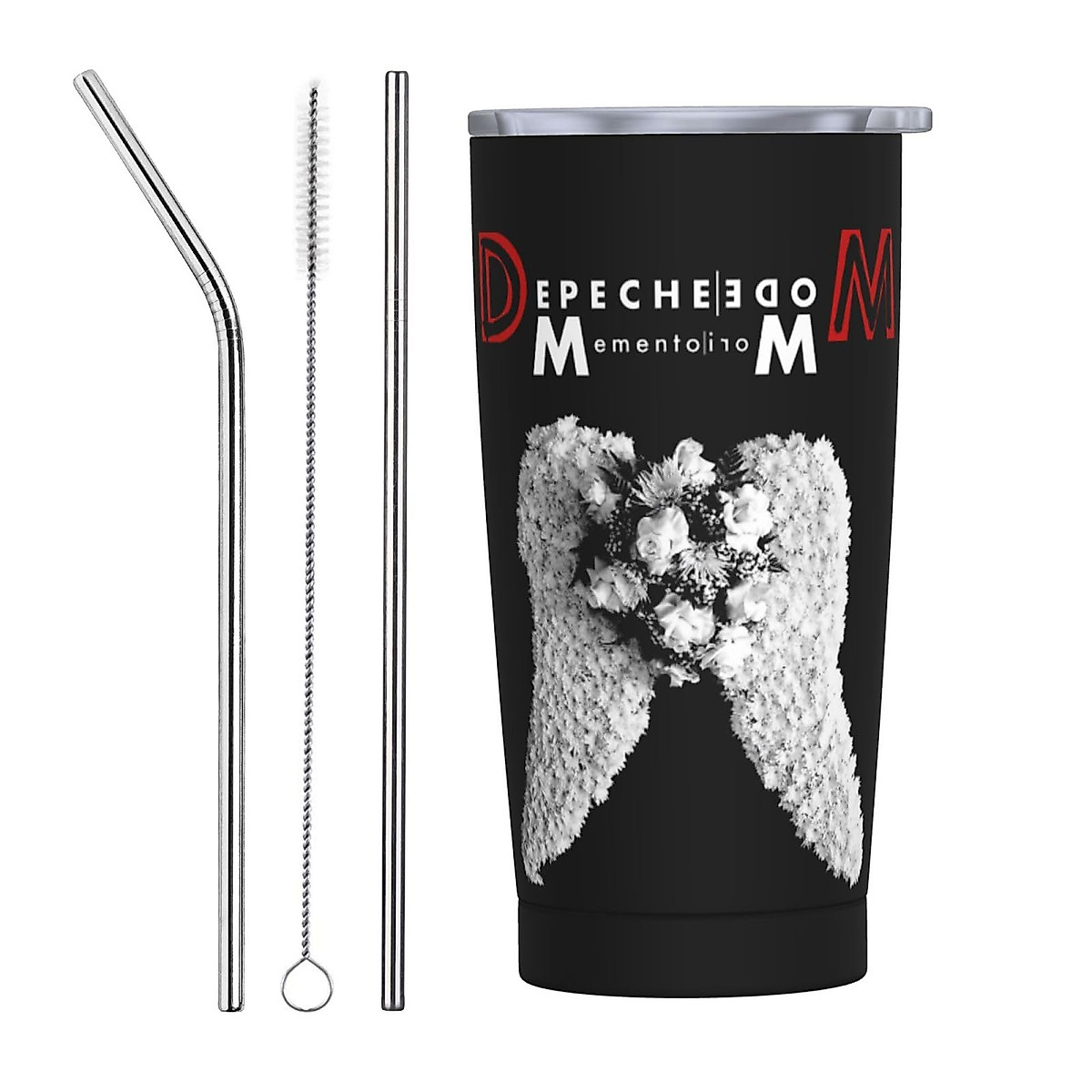 KMATELONE Depeche Music Mode Cup Stainless Steel Vacuum Insulated Travel Mug With Lid and Straw Cups Thermal Coffee 20 Oz