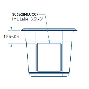 Carlisle FoodService Products Storplus Permalabel Food Storage Container Food Pan with Integrated Label for Kitchen and Restaurant, Polycarbonate, 1/3 Size 6 Inches Deep, Clear - (Pack of 6)
