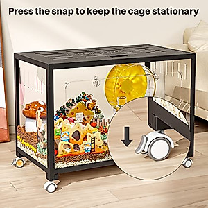 BUCATSTATE Universal Wheel & Stacking Accessories, Cage Accessories That Support Moving and Stacking, Only for Bucatstate Metal Cages (Black)