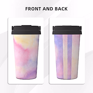 WANGXUEE Rainbow. Print 500ml Stainless Steel Travel Tumbler Double Wall Vacuum Insulated Coffee Mug