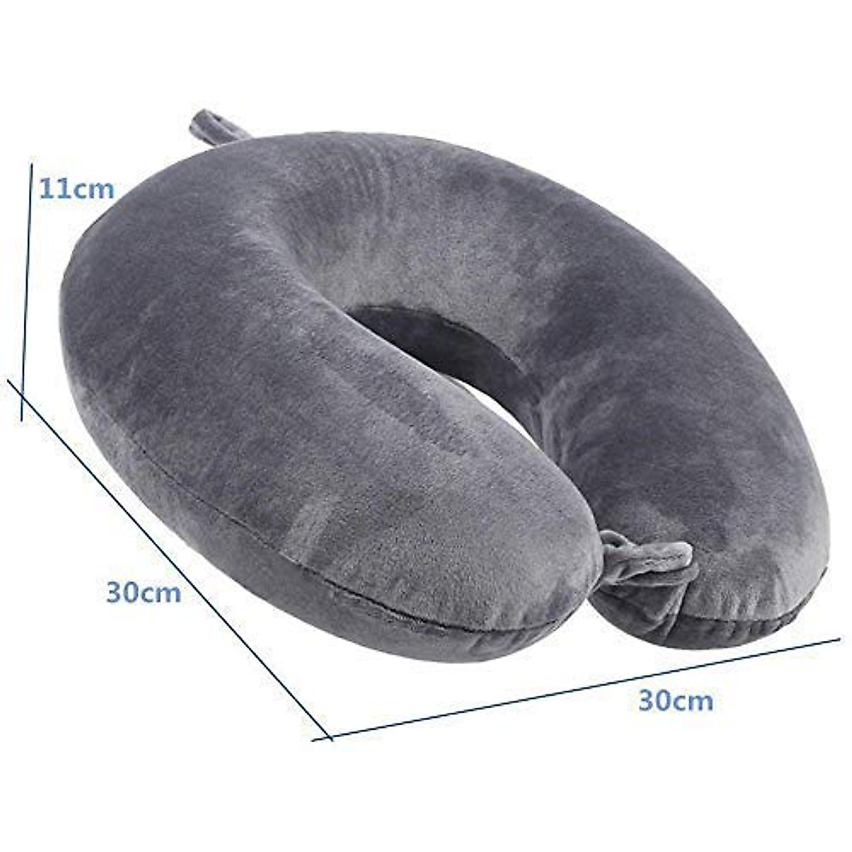 Swarg Homes Super Comfy Grey Neck Pillow Rest Cushion for Travel in Flight car Train Airplane for Sleeping for Men and Women for Comfort in Neck at Office and Home