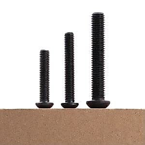 5/16-18 x 1" (12 PCS) Button Head Socket Cap Screws, Black Oxide Finish, 10.9 Grade Alloy Steel, Full Thread, Coarse Thread, ASME/ANSI B18.3