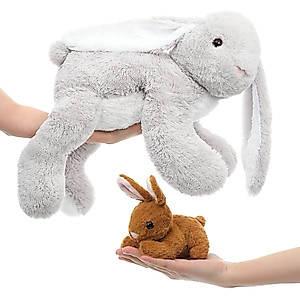 BENINY 4Pcs Bunny Stuffed Animal - 24"" Large Stuffed Bunny Rabbit Plush Toy Gifts for Kids - Cuddly Mommy Bunny Surprise with 3 Small Bunnies