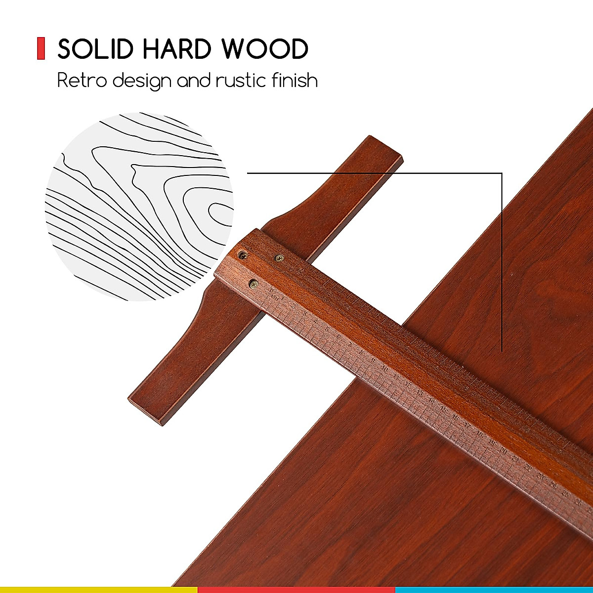 MEEDEN Wood Drafting Table,Artist Drawing Table with Height Adjustable & Tilting Large Surface Tabletop,Studio Painting Table,Art Craft Desk for Writing,Reading,Working Desk,Walnut Color