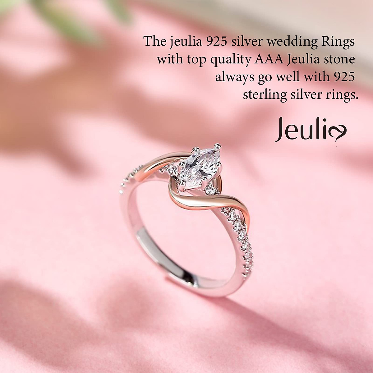 Jeulia "An Encounter with Myself Marquise Cut Sterling Silver Ring Engagement Anniversary Promise Ring Valentine's Day Gift With Jewelry Box for Women (7)