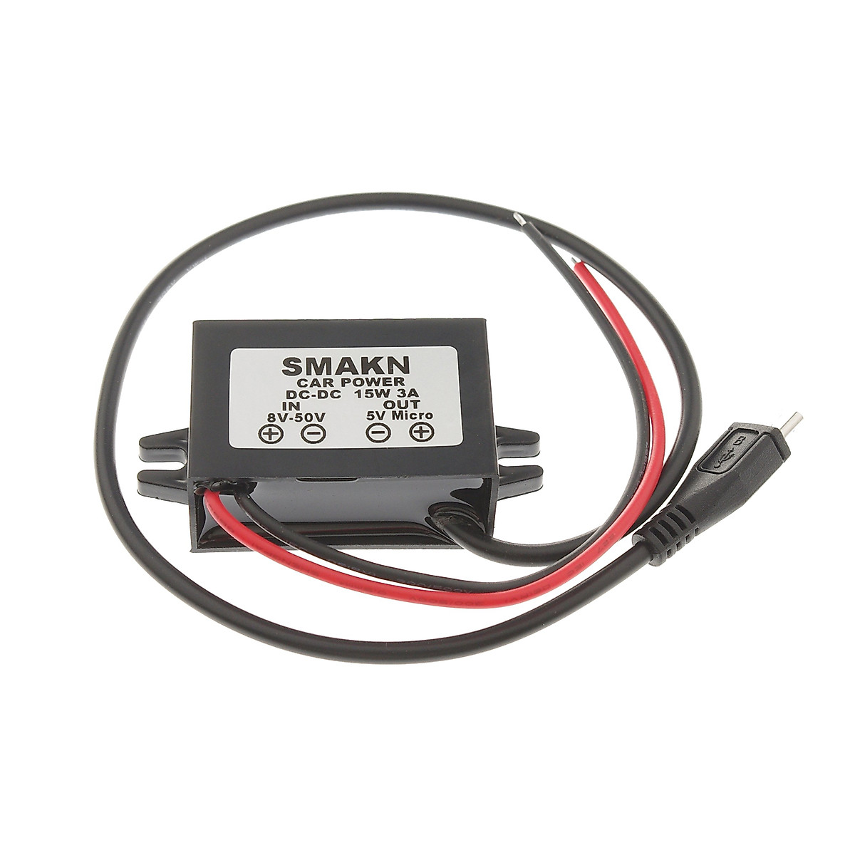 SMAKN DC/DC Converter 12V/24V/36V/48V Step Down to 5v 3A(MAX) Power Supply Module MICRO USB OUTPUT