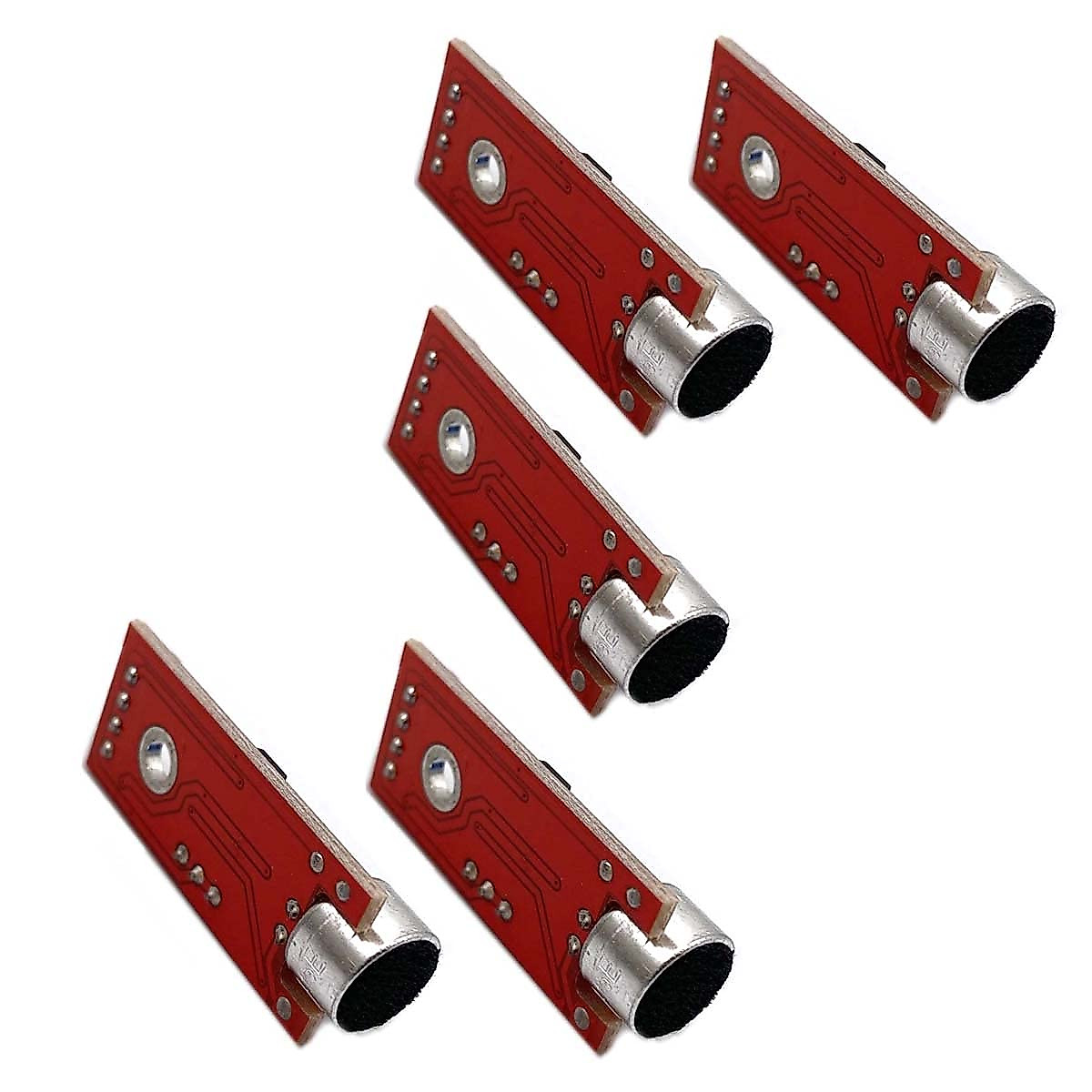 Kiro&Seeu 5PCS Microphone Sensor High Sensitivity Sound Detection Module Compatible with Ar-duino PIC AVR Raspberry Pi 2 3 3B+ 4 Robot Smart Car(S-MD-5P)
