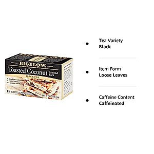 Bigelow Toasted Coconut Almond Bark 36 Tea Bags (2 boxes of 18)