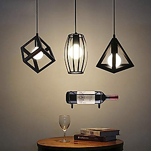 HighFree Wall Mounted Wine Racks 10 Pack Iron Wine Bottle Display Holder Rack Hanging Wine Organizer Rack with Screws for Beverages/Liquor Bottles Storage