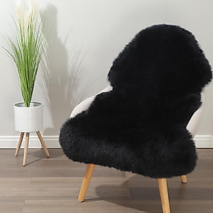Soft Genuine Fluffy Sheepskin Rugs, Plush Wool Fur Area Irregular Rugs for Bedroom Living Room Decors Carpet Sofa Chair Cover Side of The Bed Couch Bench Pet Dog Pray Cushion Mat