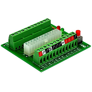 Electronics-Salon 24/20-pin ATX DC Power Supply Breakout Board Module.