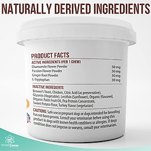 PET CARE Sciences Approx 100 x Calming Chews for Dogs or to Calm Puppy - Natural Dog Anxiety Relief - Anti Car Motion Sickness for Dog Calming Treats - Made in The USA