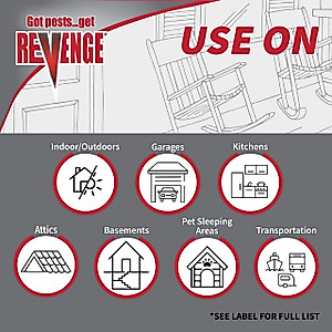 Bonide Revenge Termite & Carpenter Ant Killer Spray, 32 oz Ready-to-Use Long Lasting Pesticide for Indoors and Outdoors