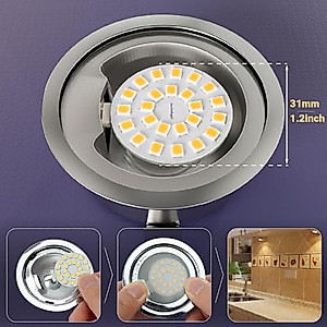 G4 LED Bulb Daylight White 6000K 2W - 20 Watt Halogen JC Bulb Replacement G4 Bi Pin Bulb - LED Appliance Bulb Range Hood 20W 12V G4 Base T3 - 12 Volt ac/dc Under Cabinet Puck Light Bulbs - 6 Pack