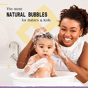 Alaffia Babies and Kids Bubble Bath, Gentle Baby Essentials for Delicate Skin, Cleansing & Calming Bubbles, Plant Based Formula, Vegan, Lemon Lavender (2 Pack - 32 Fl Oz Ea)