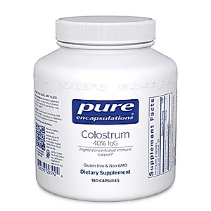 Pure Encapsulations Colostrum | 40% IgG Highly Concentrated Immune Support | 180 Capsules